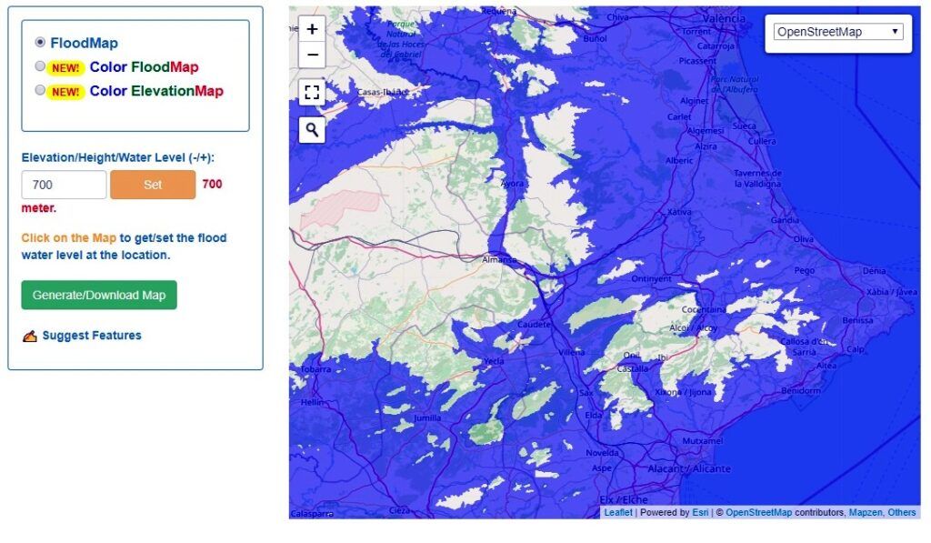 El mapa de la Almansa sumergida: las ciudades que veremos devoradas por ...